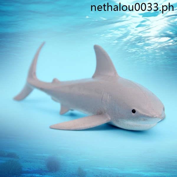 Great White Shark Soft Rubber Medium Shark Model Children's Toys Sea ...