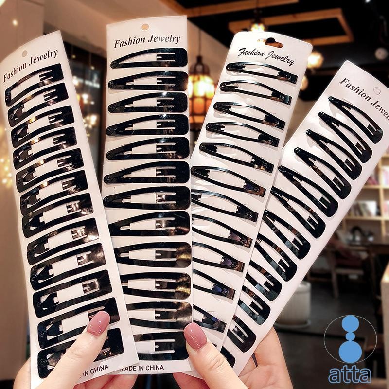 missbeaty 12PCS/SET Fashion Black Barrette Women's Suit Hairpin Black ...