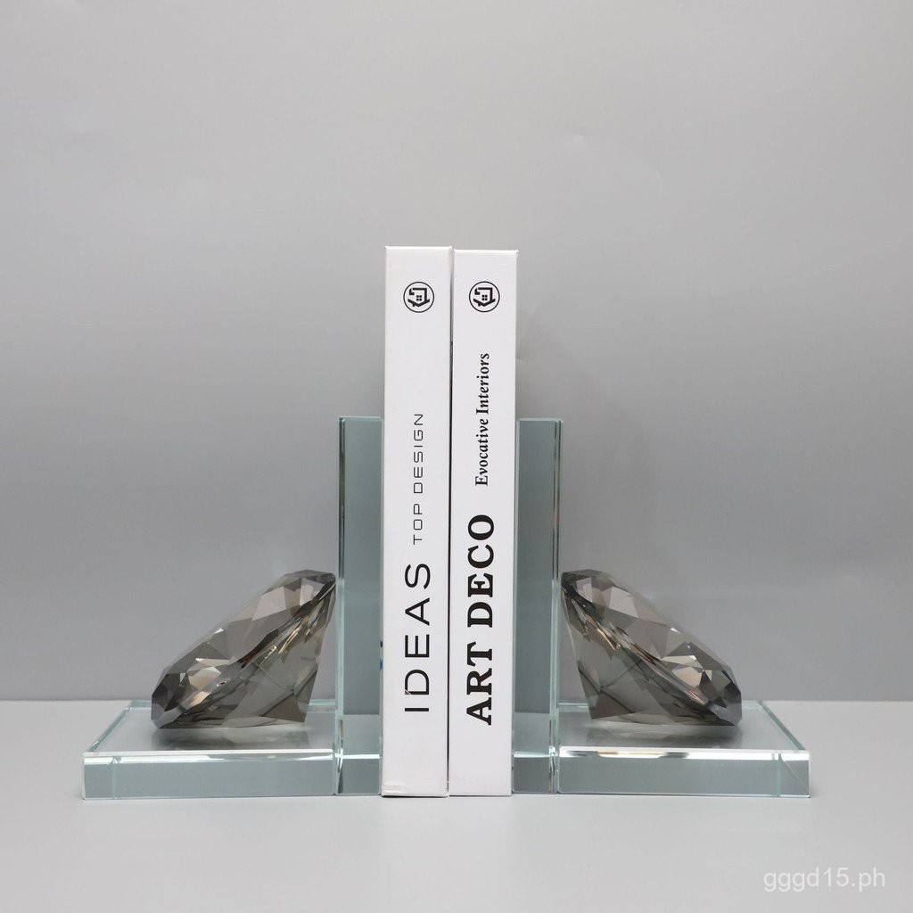 Modern Minimalist Creative Crystal Diamond Bookend Simulation Book ...