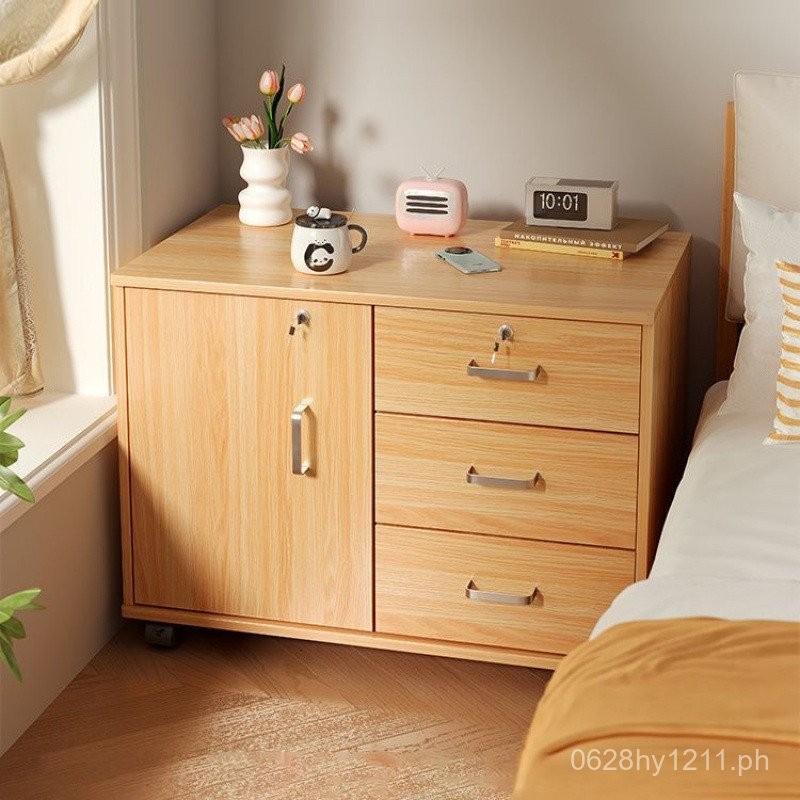 Bedside Home Simple Storage Cabinet Large Size with Lock Bedside ...