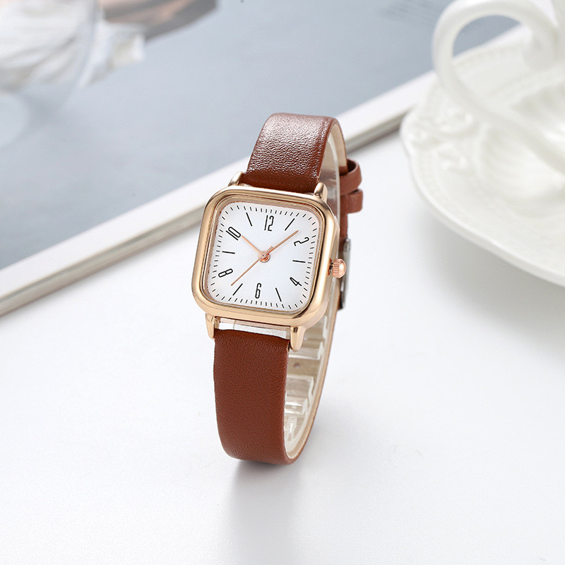 Ladies Quartz Watch Small Square Digital Pointer Electronic Watch ...