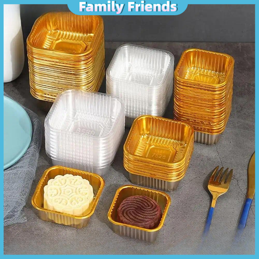100pcs Square Moon Cake Trays Mooncake Packaging Box Food Container ...
