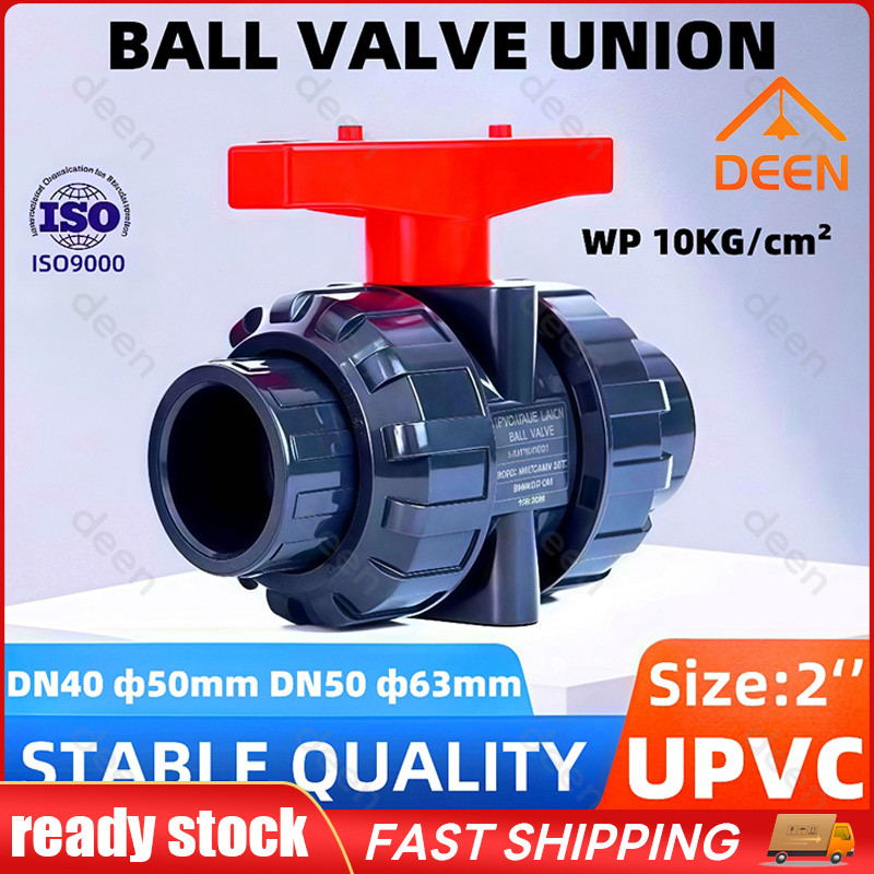 【AstraPool】UPVC Union Ball Valve 2’’ PVC Double Union Valve Swimming ...