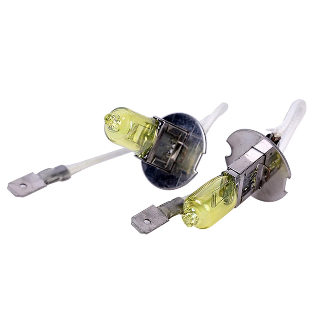 2pcs/lot H3 55W 12V Gold Yellow 3000K Fog Lights Halogen Bulb High ...