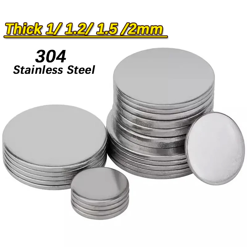 304 Stainless Steel Disc Plate Dia 6-80mm Circular Solid Flat-plate ...