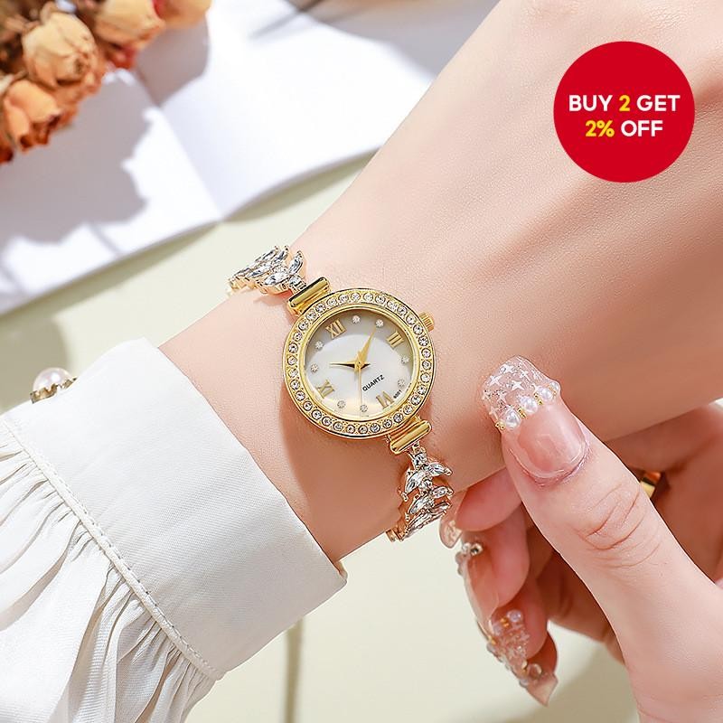 Mermaid Design Elegant Women Bracelet Watches Shiny Rhinestone Bracelet ...