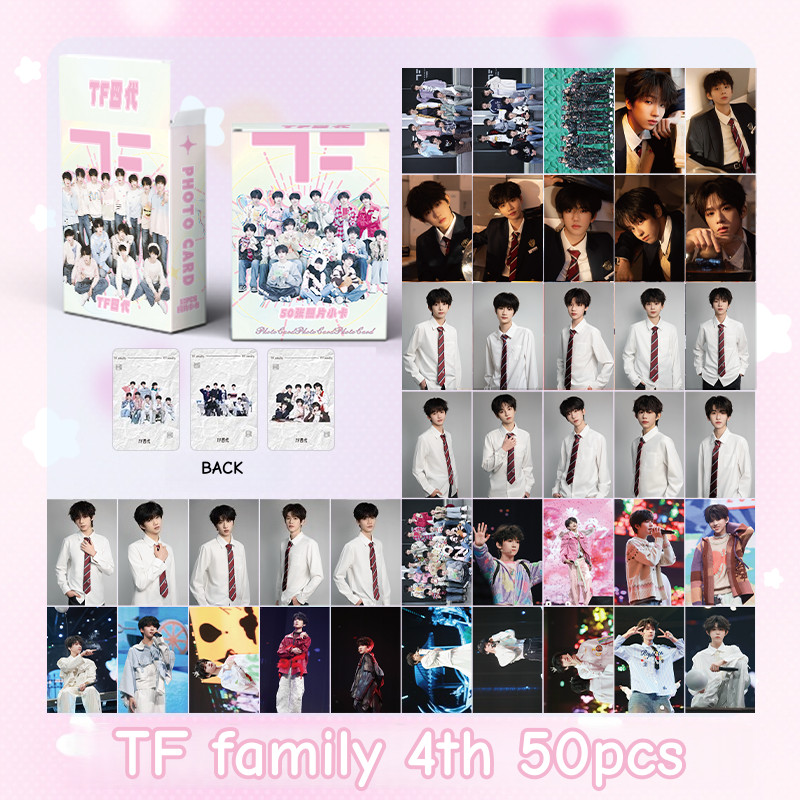 50-55pcs TF Family 4th generation Hologram Laser Lomo Cards Zhang ...