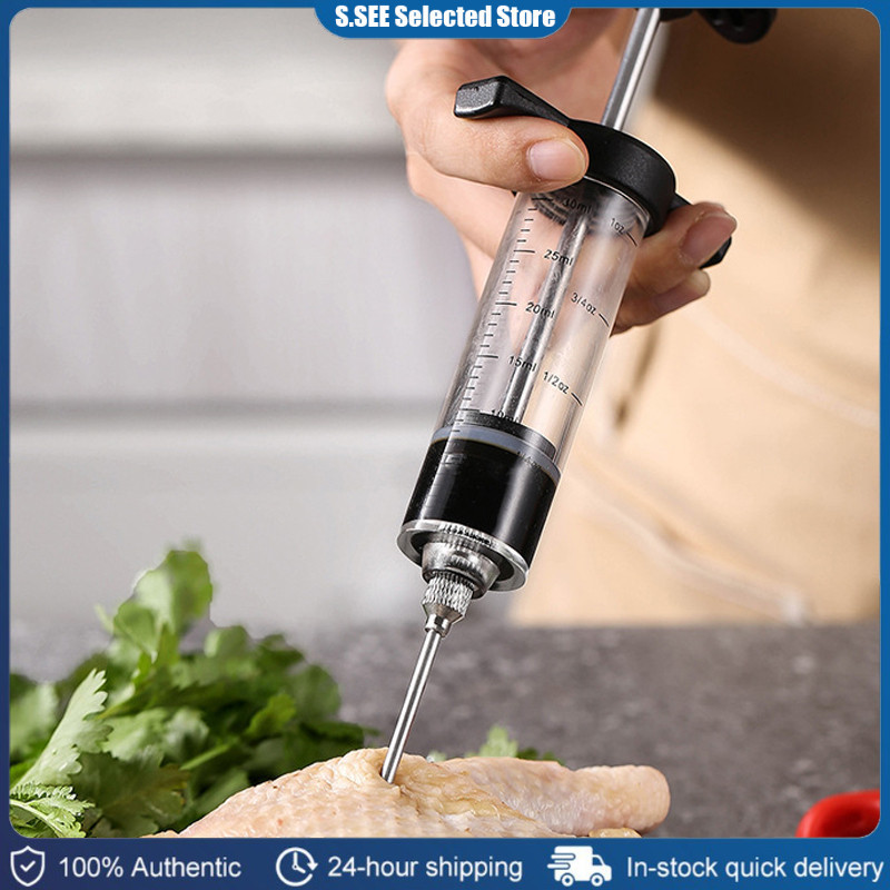 30ML BBQ Seasoning Syringe Turkey Needle Marinated Steak Barbecue ...