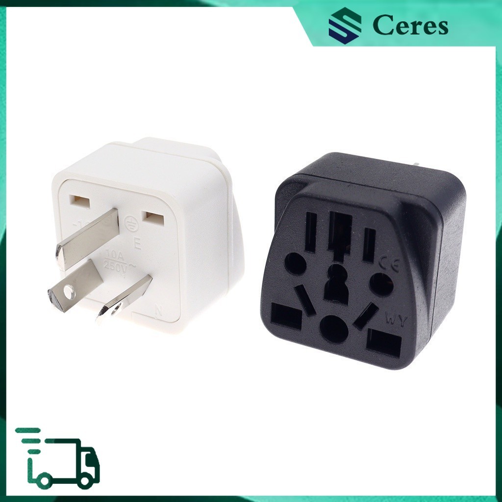 Travel Adapter Plug 2 Flat Parallel Pins Power Converter Multi-type ...