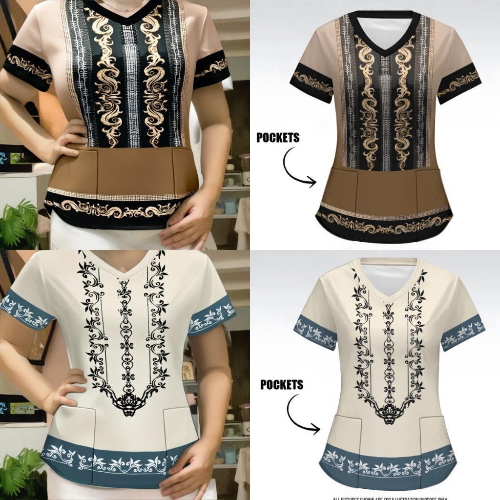 (Double Pocket) 2025 Modern Asean Attire For Women Barong Tagalog ...