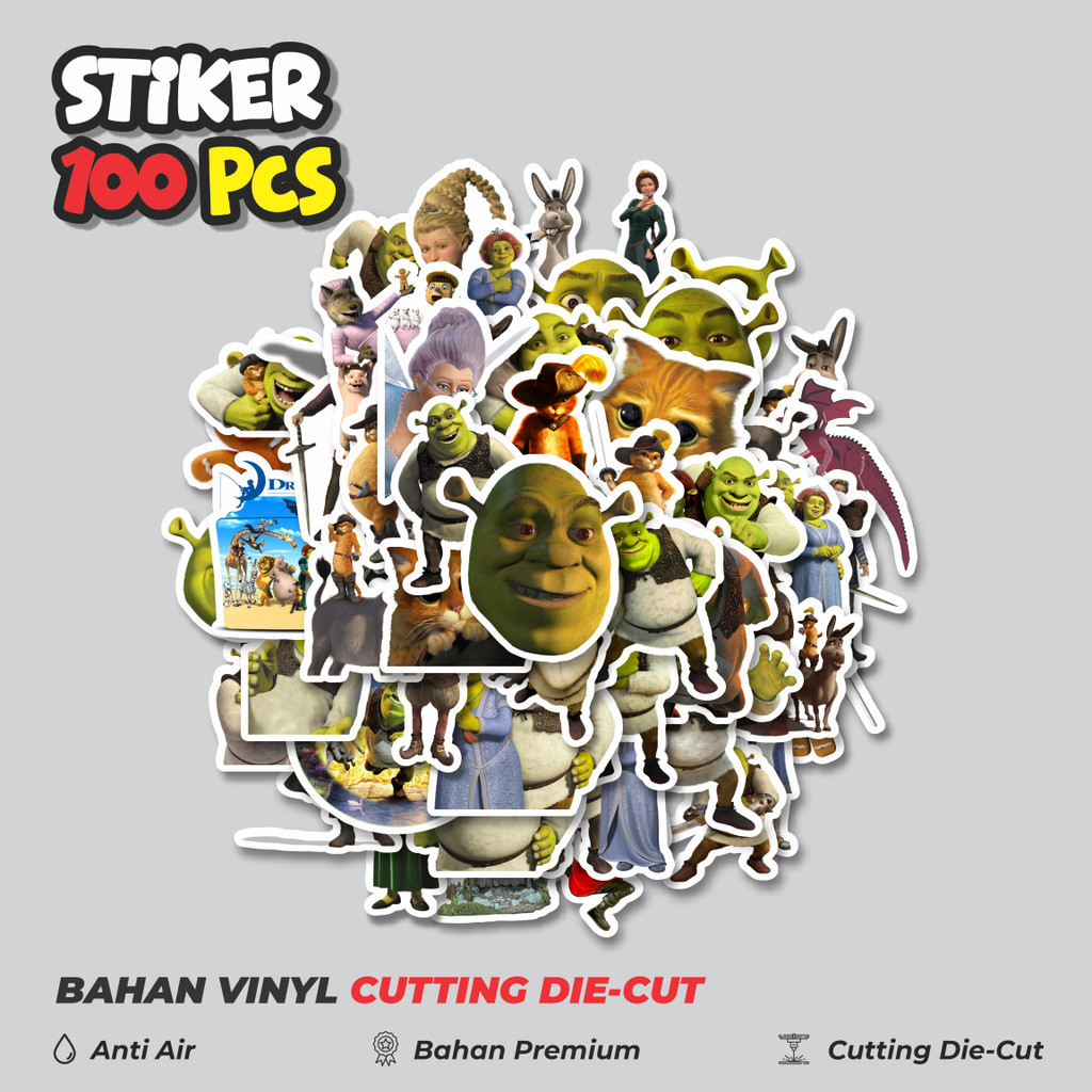 HP 50 pcs Dreamworks Series Shrek Character Mix Stickers Cute Creative ...