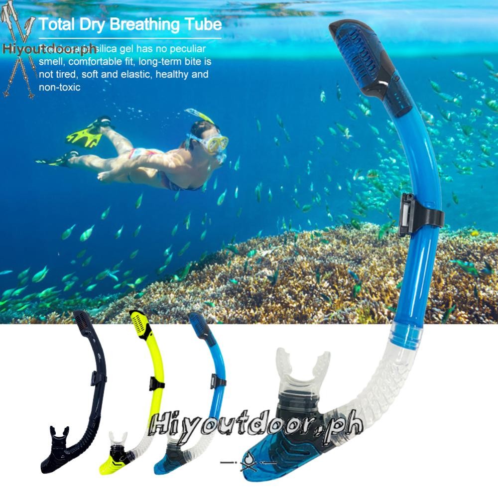 Comfortable Dry Snorkel Tube with Splash Guard and Top Valve for Scuba ...