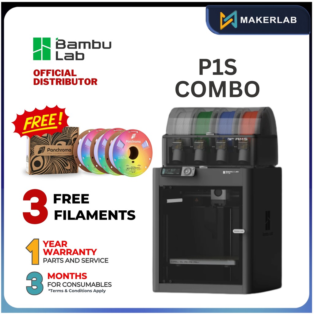 Bambu Lab P1S | P1S Combo | P1P Up to 16-color printing with AMS 3D ...