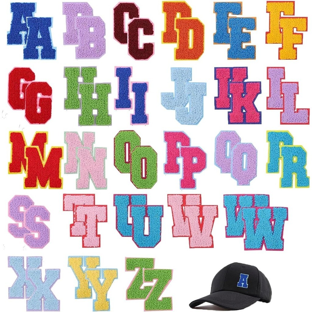 26pcs/lot Color Letter Patches Embroidery Alphabet Ironing Patch for ...