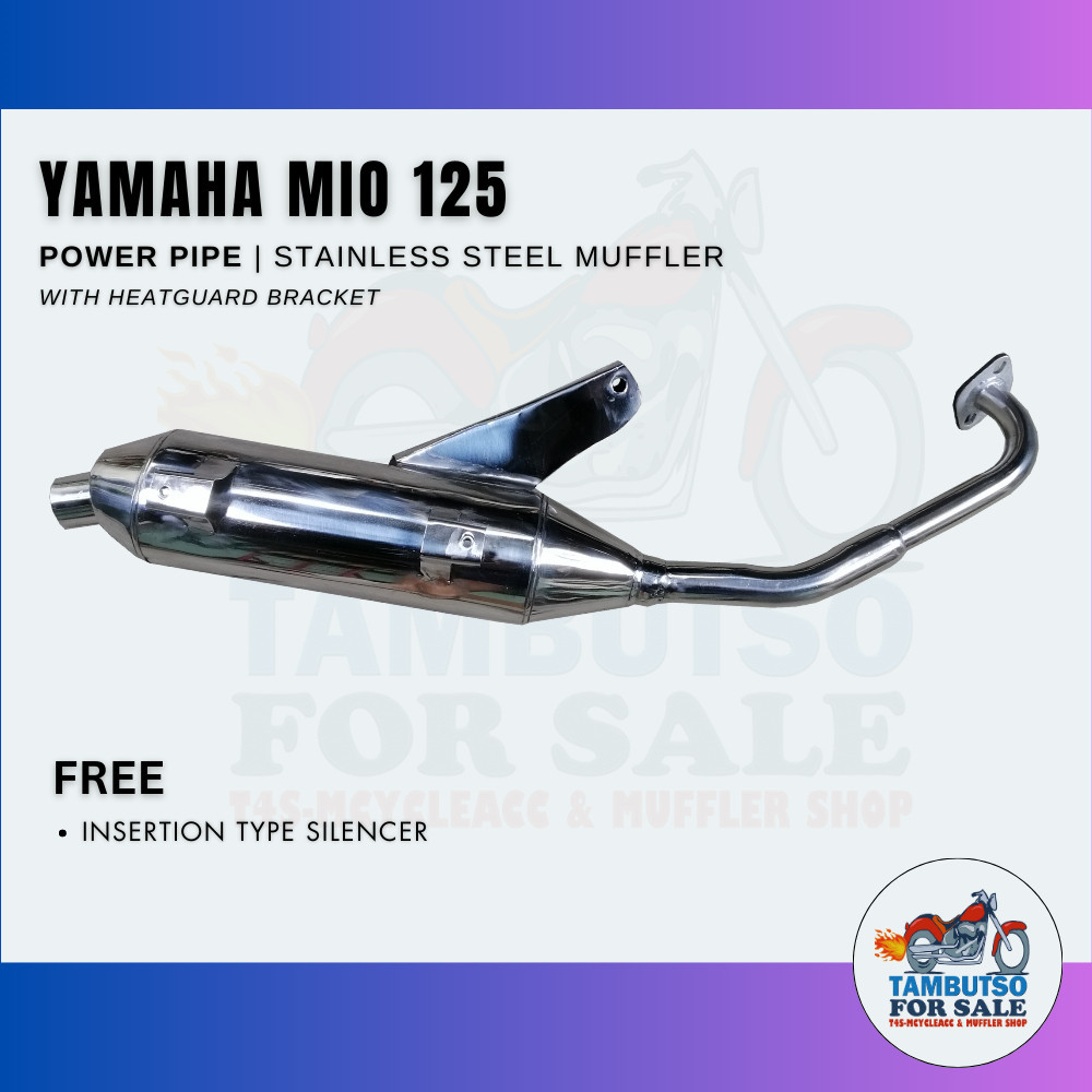 Yamaha MIO 125 Open Pipe Stainless Steel Muffler | Shopee Philippines