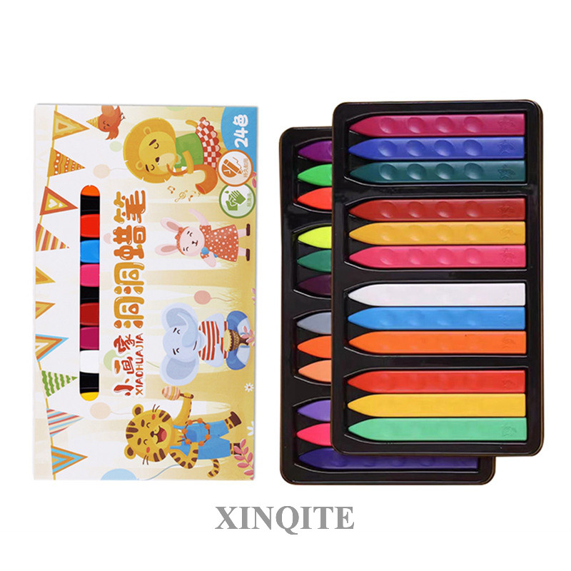 XTE 12/24/36 Colors Triangular Crayons Set Non Dirty Hands Oil Painting ...