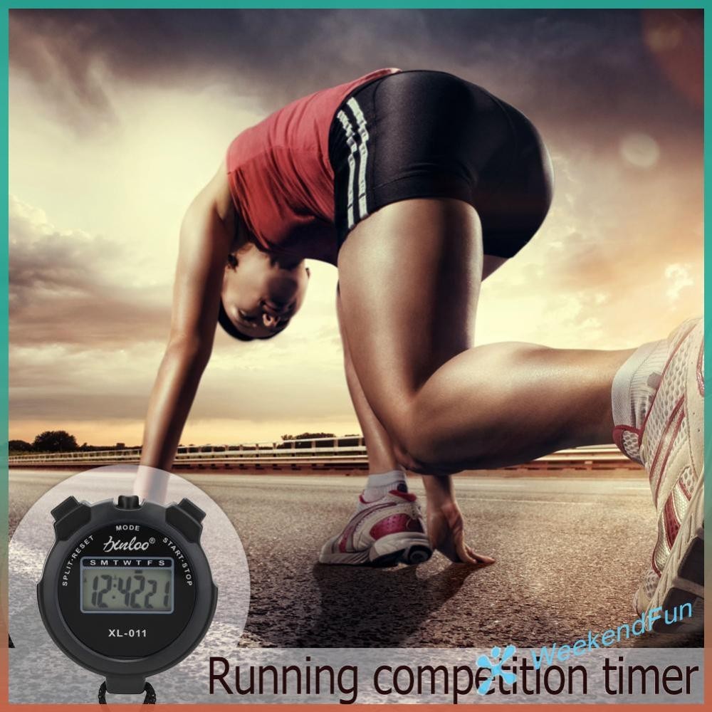 WE★ Sports Multifunction Handheld LCD Chronograph Sports Stopwatch Stop ...