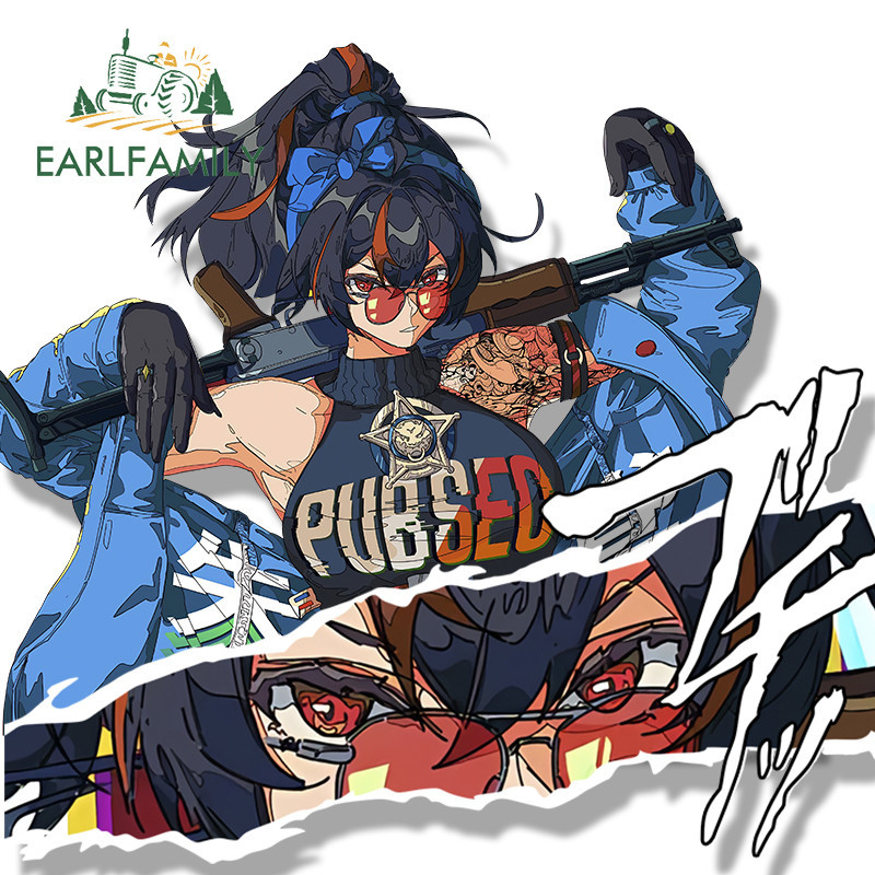 EARLFAMILY 13cm Zenless Zone Zero Zhu Yuan Fanart Car Sticker Cartoon ...