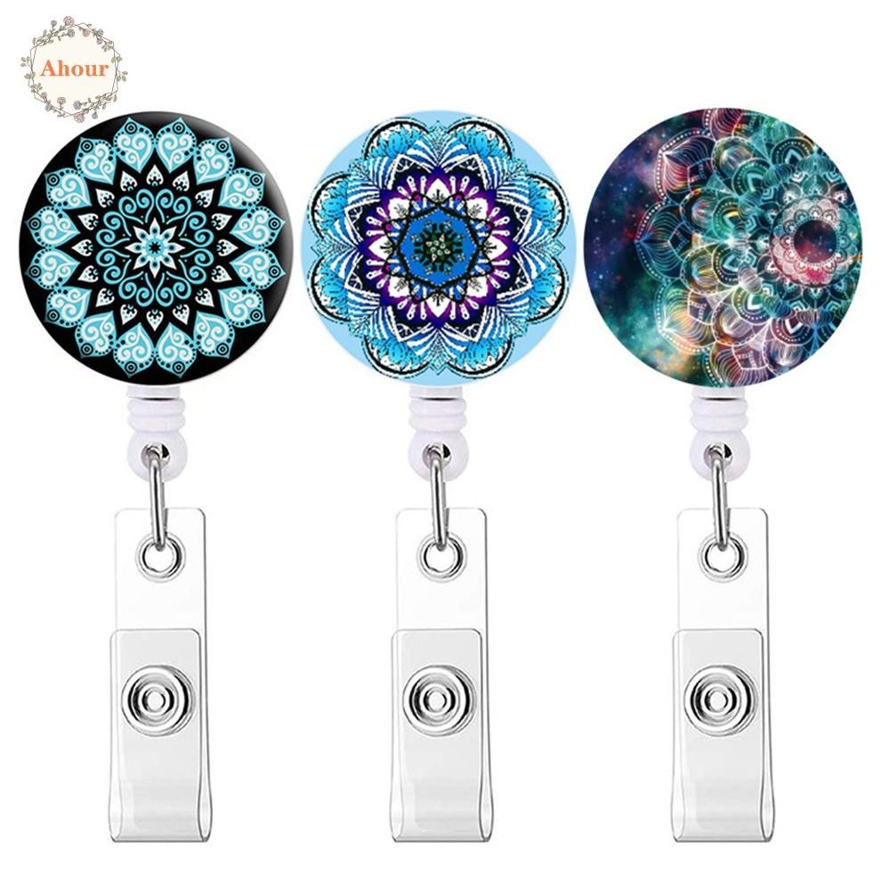 AHOUR ID Badge Holder with Rotating Clip Office Supplies Badge Holder ...