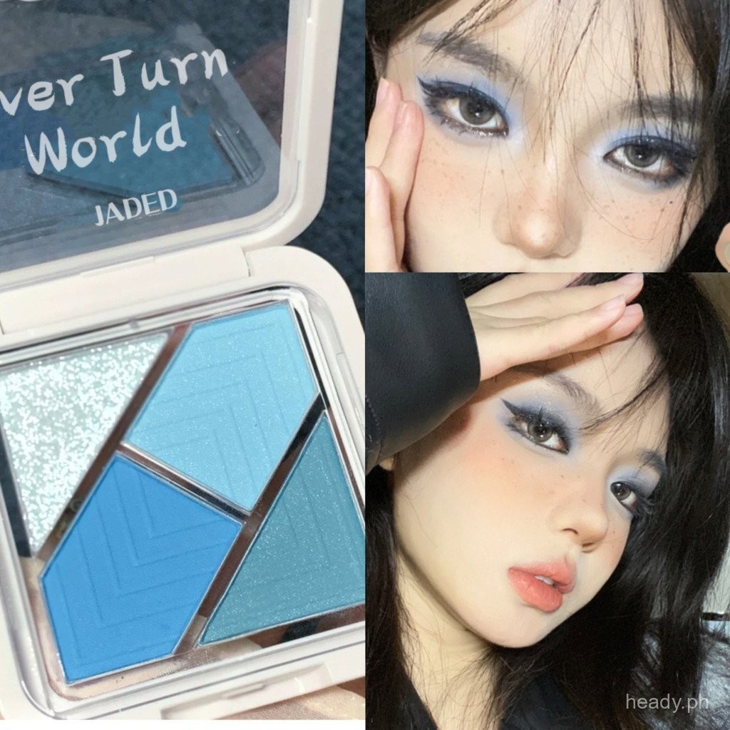 JADED Reverse Four Color Eyeshadow Palette Hot Girl Pink Summer Blue ...