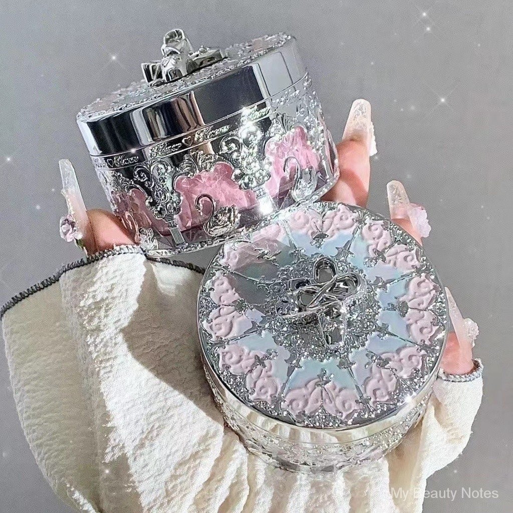 Flower Knows Swan Ballet Music Box Loose Powder Face Loose Powder Oil ...