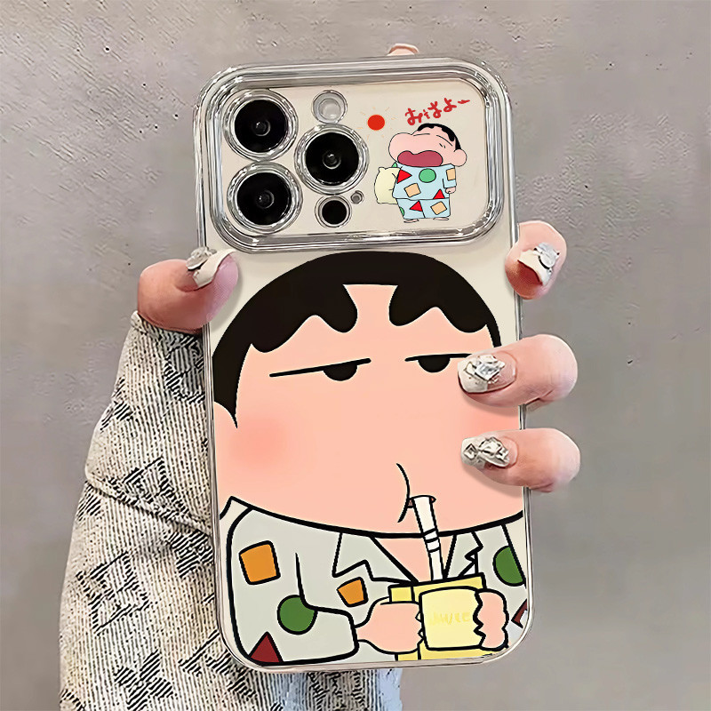 Cartoon Cute Drink Crayon Shin Chan Phone Case Compatible for IPhone 11 ...