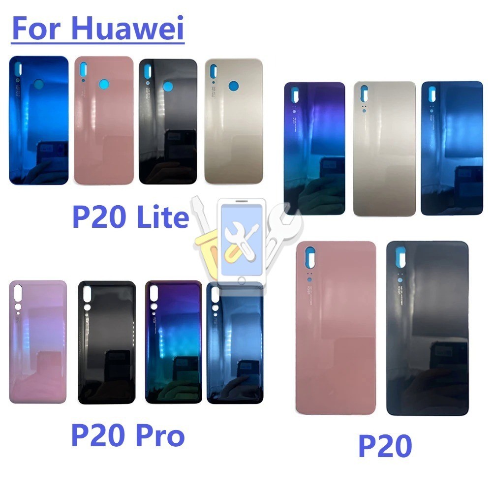 For Huawei P20 P20 Pro P20 Lite Battery Back Cover Glass Shell Back ...