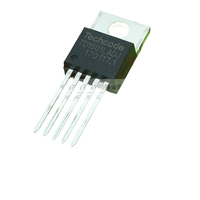 10pcs/lot Brand New Genuine TD1501LADJ In-Line TO220-5 TD1501 Adjustable Voltage Regulator Chip ...