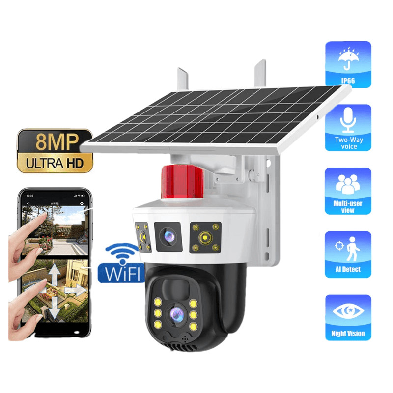 V360 Pro Solar CCTV Outdoor Waterproof 8MP 4K PTZ Wireless CCTV WIFI ...