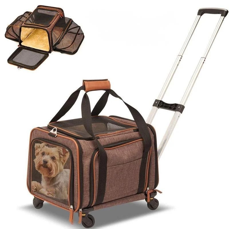 Extra Large Portable Pet Trolley Case Detachable Dog Trolley Case Cat ...