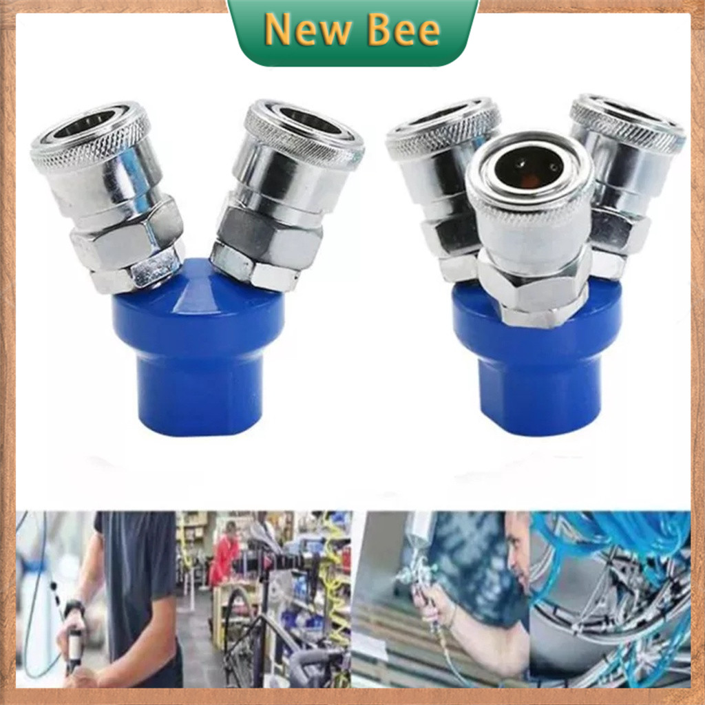 2Way 3Way Air Compressor Quick Connector 1/4" Pneumatic Compressor Manifold Coupler | Shopee ...