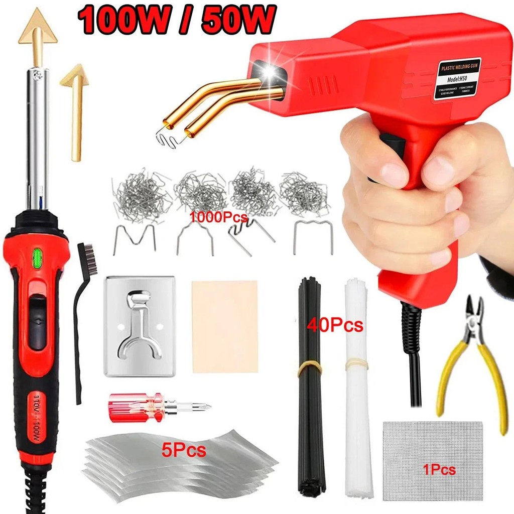 50W Plastic Welding Machine Kit 100W Soldering Iron Plastic Repair ...