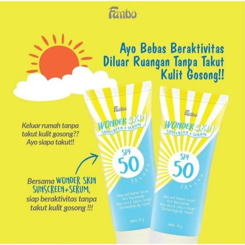 Fanbo WONDER SKIN SUNSCREEN SERUM SPF50 CHEMICAL SUNSCREEN | Shopee ...