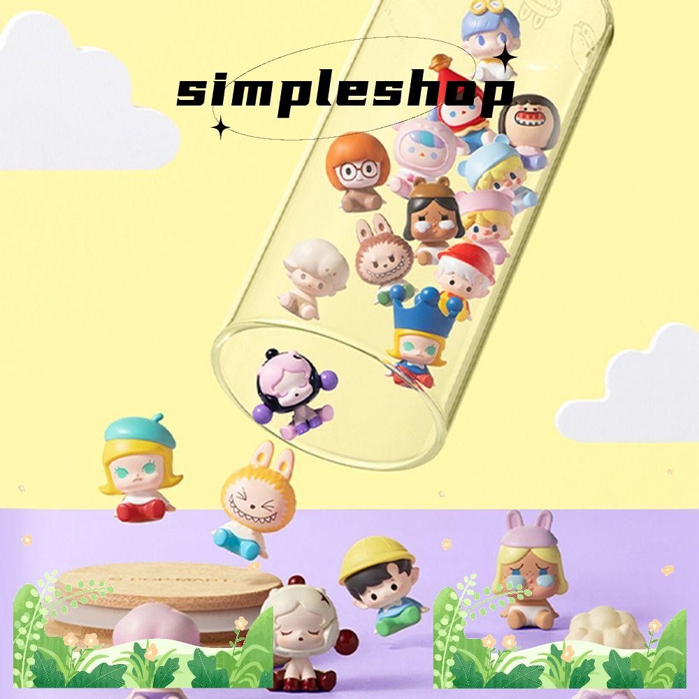 SIMPLE Box, Kawaii POPMART Pop Bean Anime Cartoon Figure Model, Fashion ...