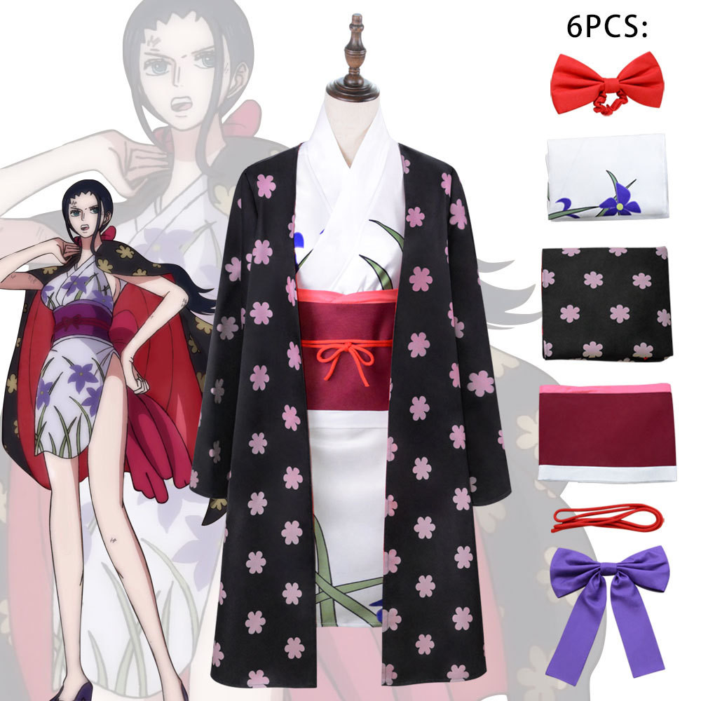 One Piece COS Costume Ghost Island Chapter Nicole Robin Kimono anime ...
