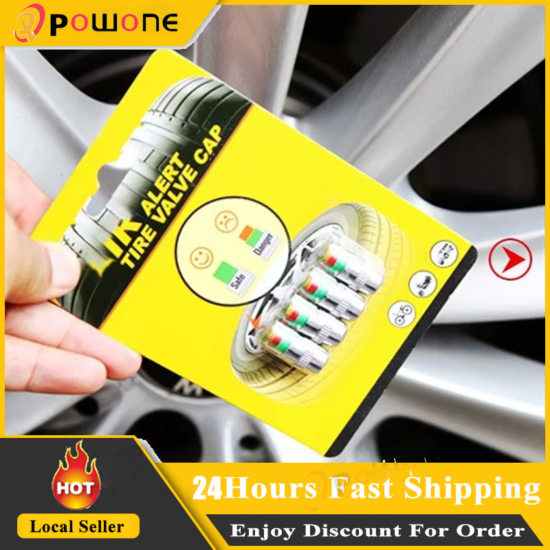 Auto Car Tyre Tire Air Pressure Monitor Indicator Valve Stem Cap Sensor ...