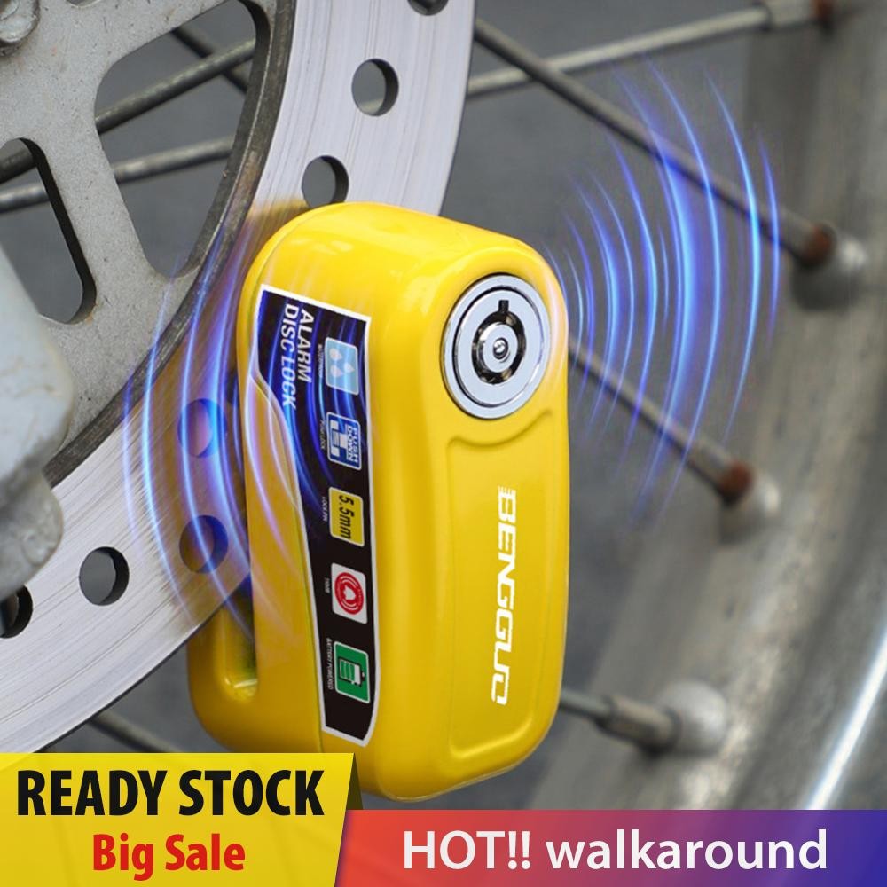 Motorcycle Alarm Wheel Disk Brake Lock Waterproof Padlock Bike ...