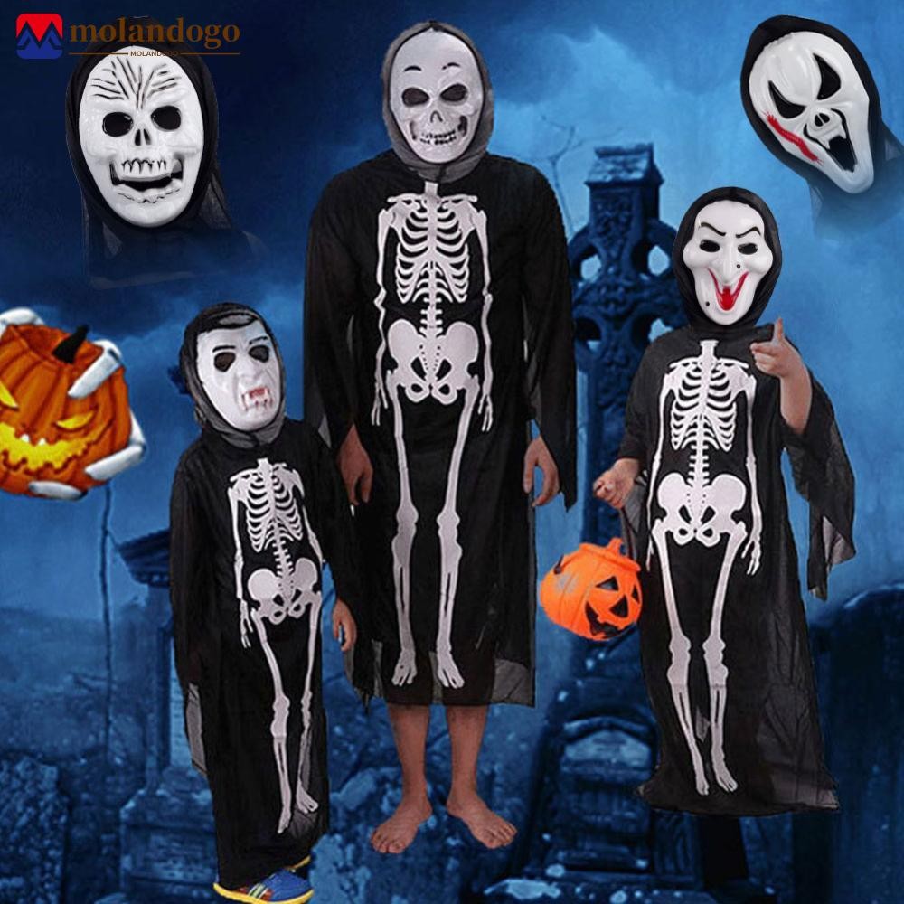 MOLANDOGO Halloween Scary Mask Scream Ghost Face Plastic Witches Mask ...