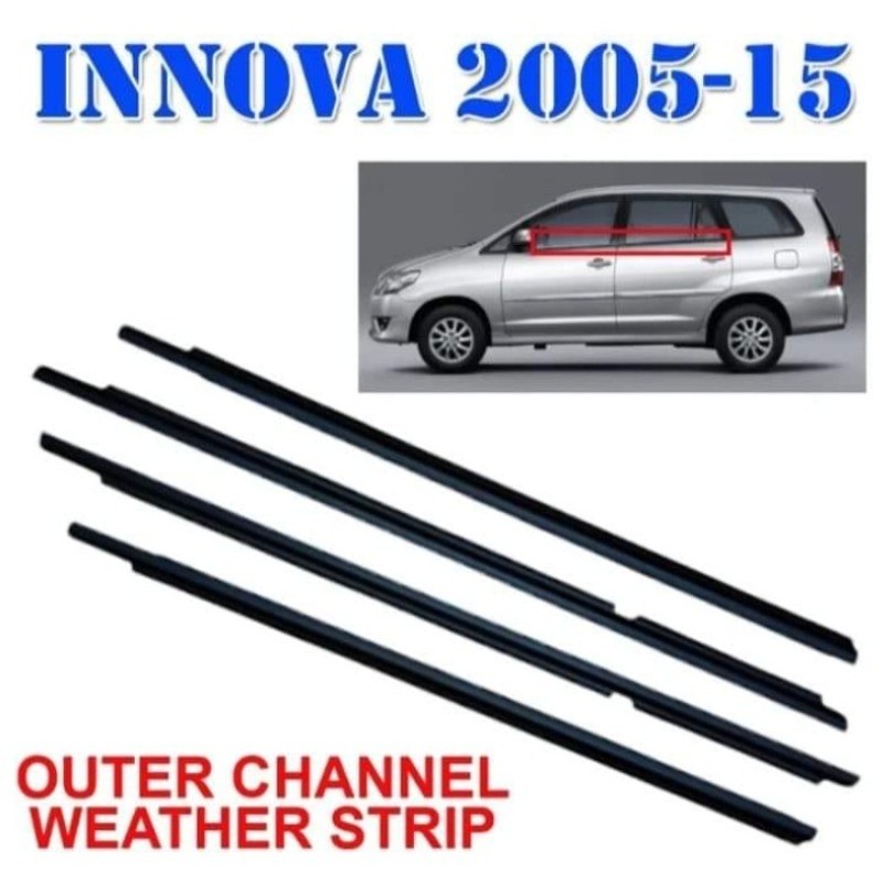 1Set 4pcs Weatherstrip for Toyota Innova 2005-2015 Car Door Window Trim ...