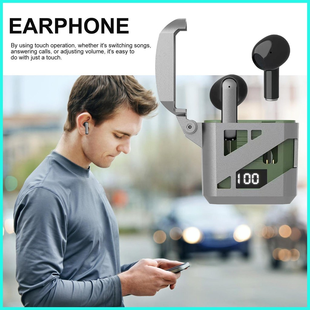 Headphones Bass Stereo Ear Buds Mechanical Style Ergonomic Wireless ...