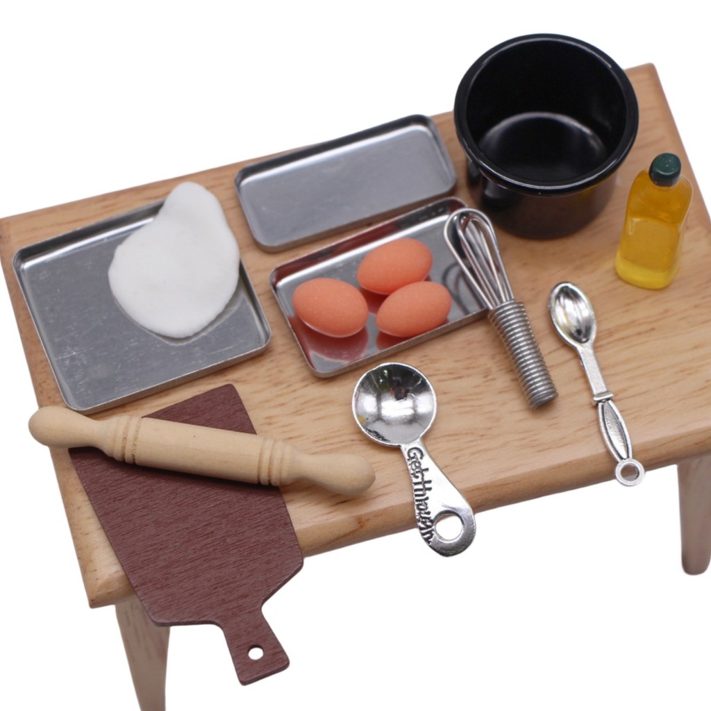 Dollhouse Miniature Kitchen Baking Tool Set Doll House Accessories Mini ...