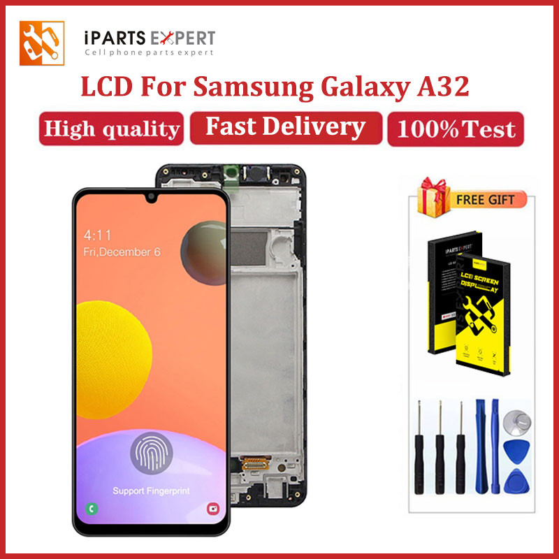 IPARTSEXPERT LCD AMOLED For Samsung Galaxy A32 4G 5G A325 A326 LCD Touch Screen Digitizer LCD ...