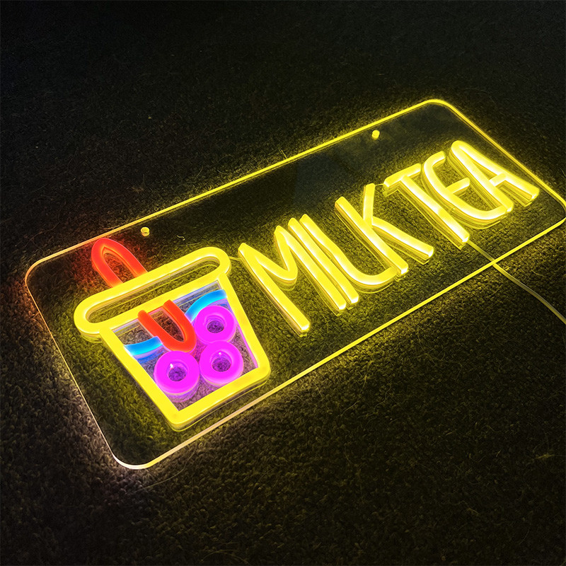 UNOLUX Milktea Signage Light USB Rainbow Neon Lights for Milktea ...