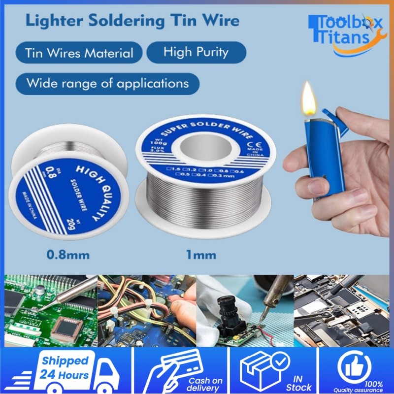New Lighter Soldering Tin High Purity Solder Wire Rosin Core Tin ...