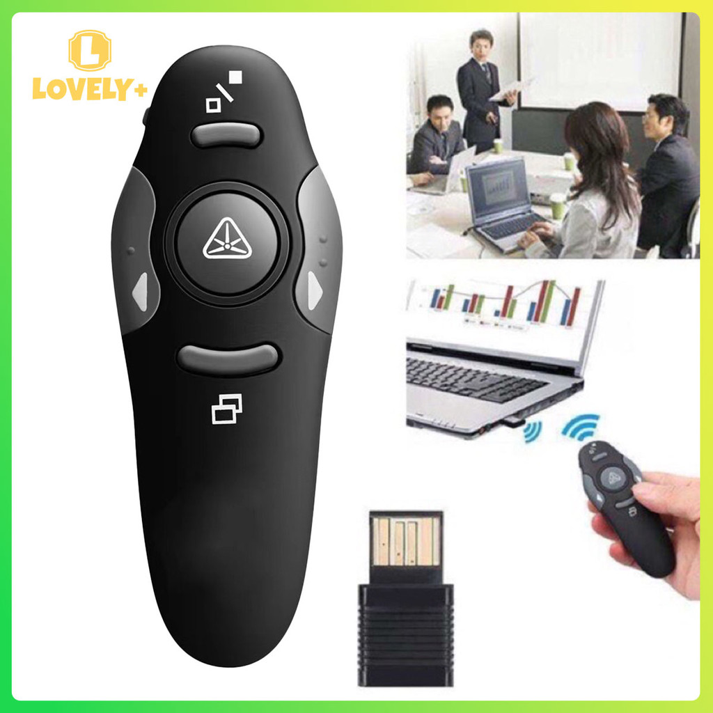 Wireless PPT Clicker 2.4GHz ABS PPT Pointer Clicker Laser Presenter ...