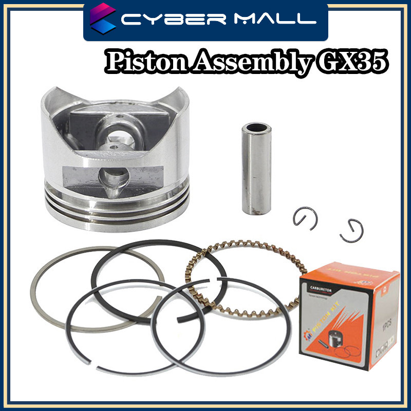 GX35 Lawn Mower.Piston Assembly 4 Stroke Chain Saw Piston Lawn Mower ...