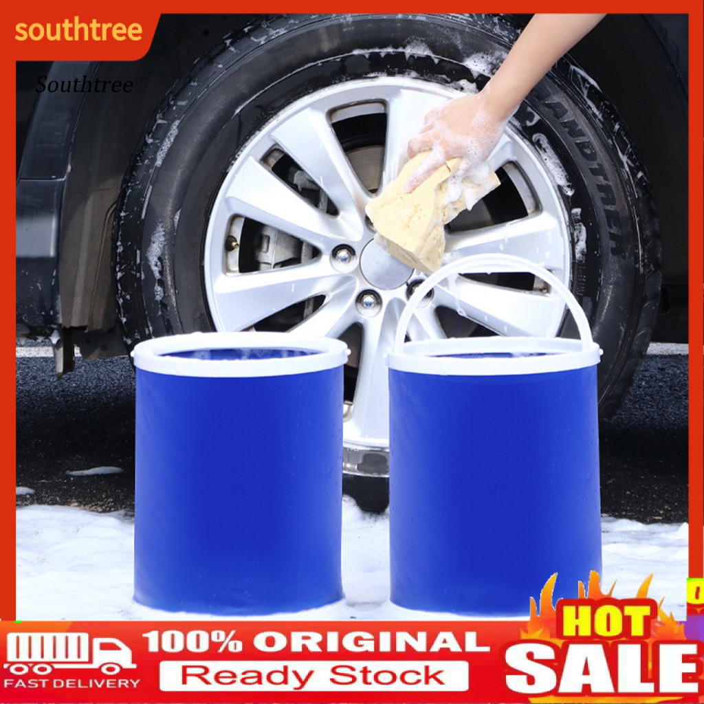 SOU_ Capacity Car Wash Bucket Car Folding Bucket Portable Foldable Car ...