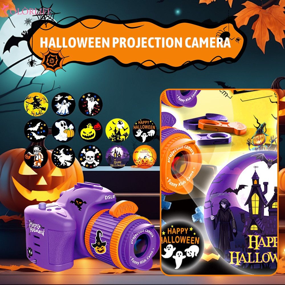 PRESTON Slide Projector Camera, Cards Pumpkin Light Learning Halloween ...