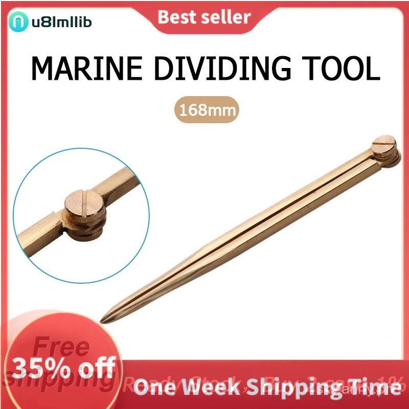 High Quality 168mm Nautical Chart Straight Divider Solid Brass Marine ...