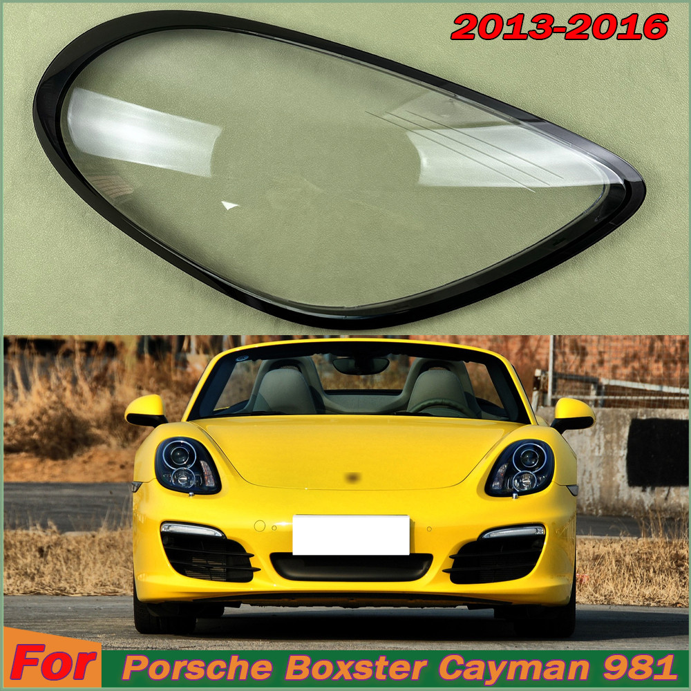 For Porsche Boxster Cayman 981 2013-2016 Headlight Cover Transparent ...